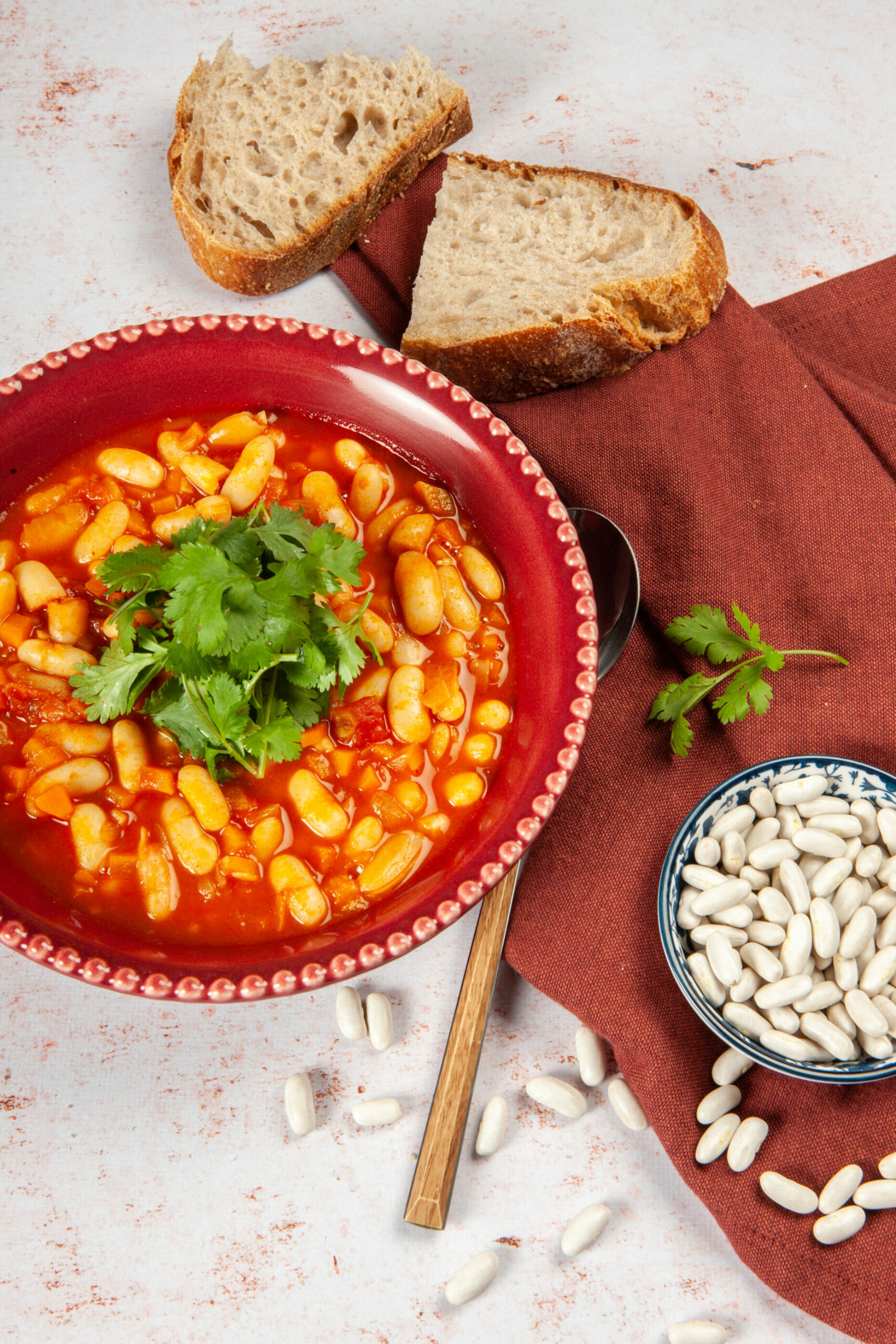 LOUBIA haricots blancs, safran, coriandre, cumin ,paprika